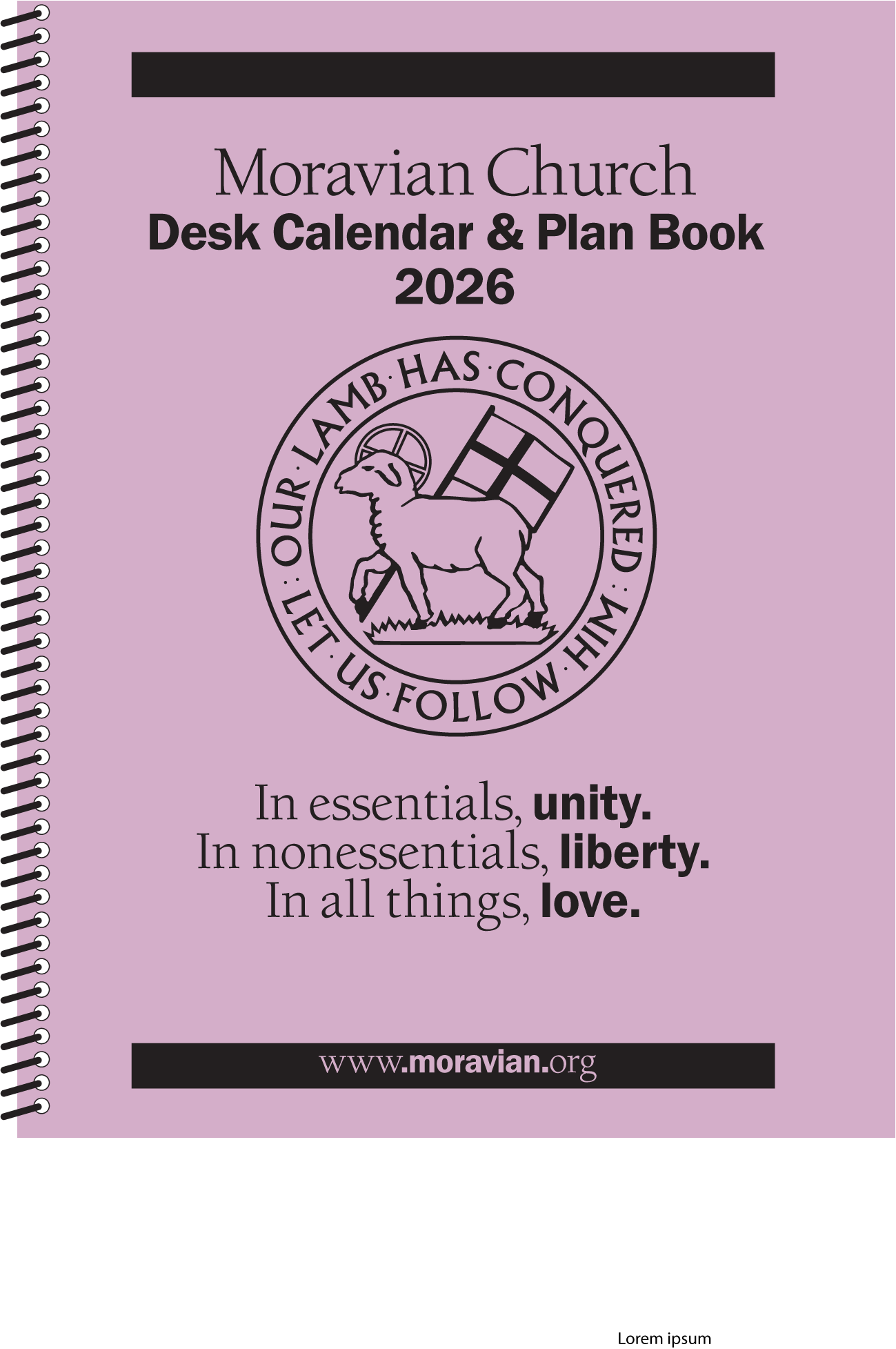 2026 Moravian Church Desk Calendar & Plan Book | Moravian Church in ...